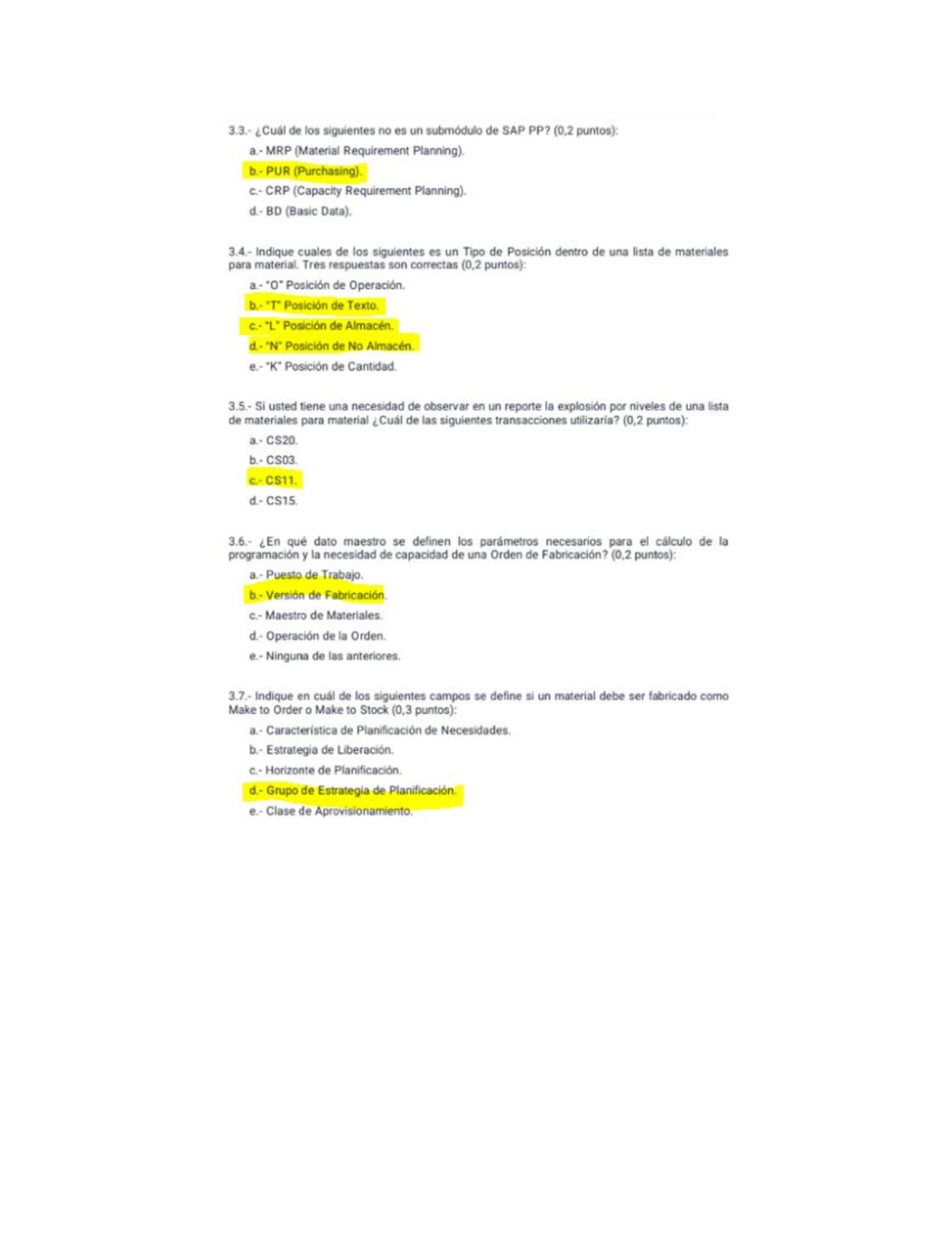 Doc1 - EJERCICIOS DE SAP PARA EXAMEN DE CERTIFICACION - Calidad e ...