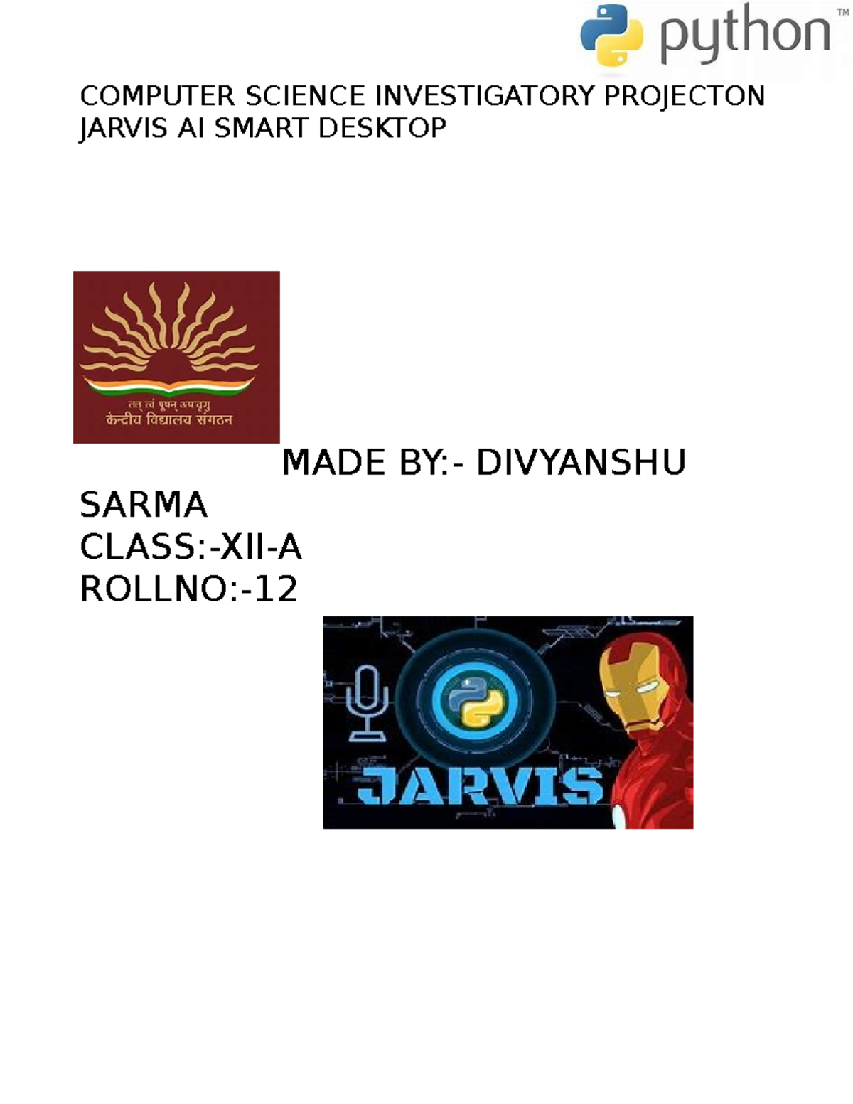 Jarvis Project - JARVIS AI SMART DESKTOP MADE BY:- DIVYANSHU SARMA ...