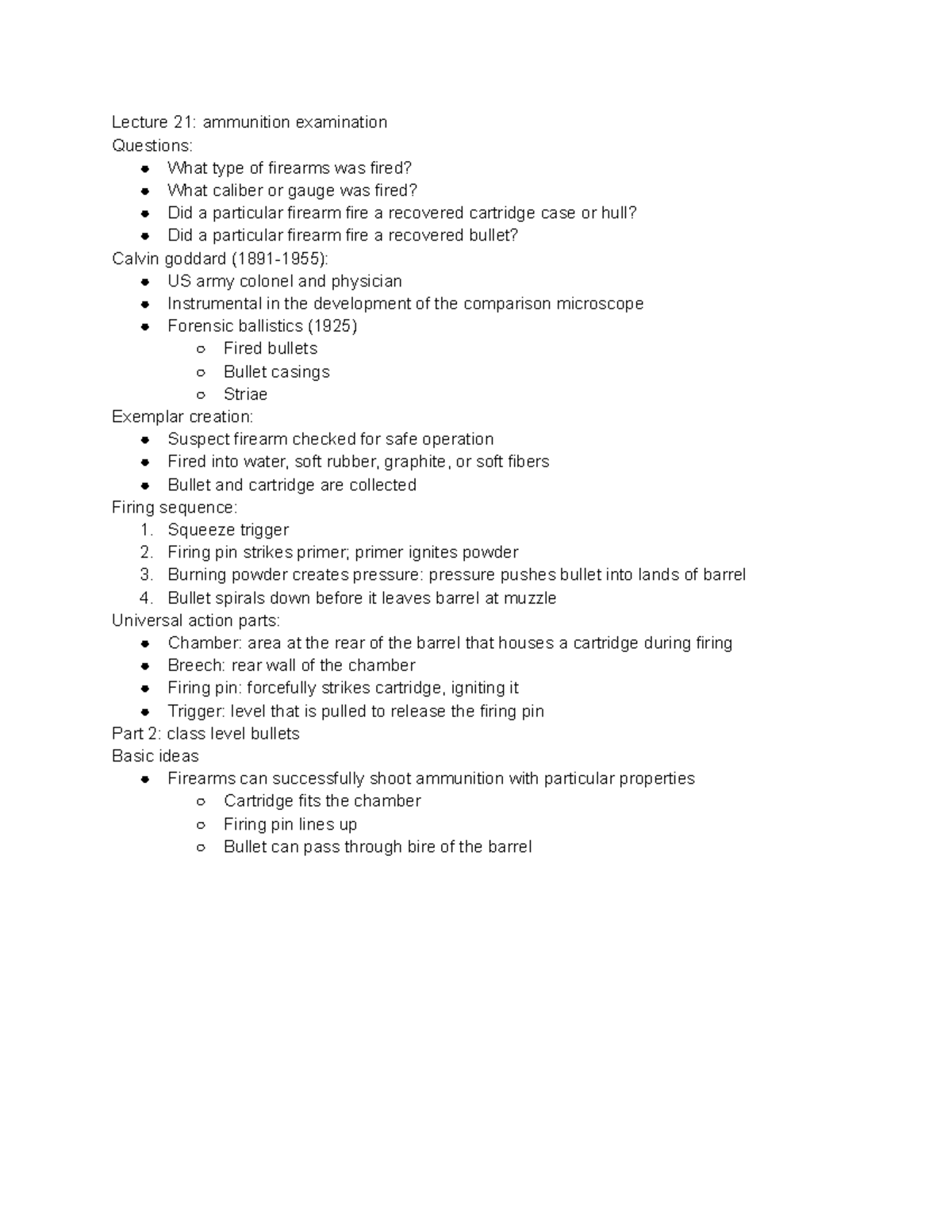 Lecture 21: Ammunition Examination - Lecture 21: ammunition examination ...