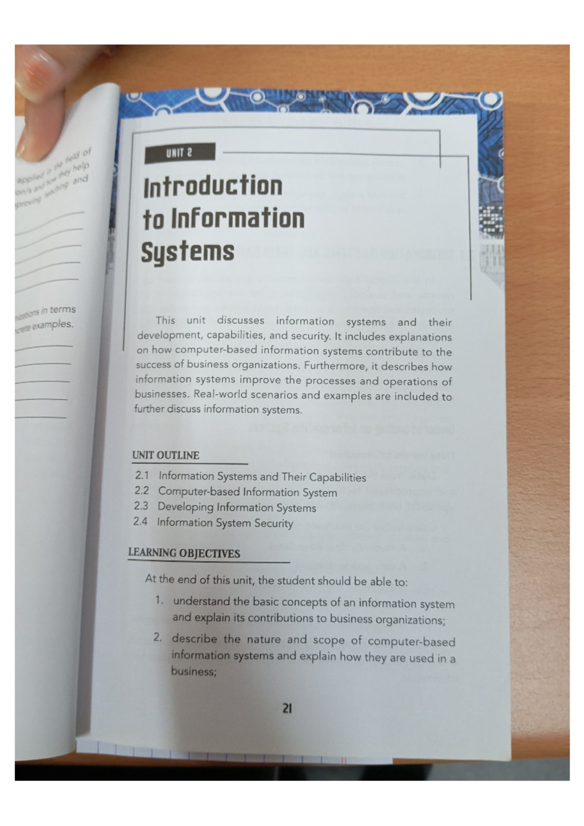 Introduction to Information Systems - This unit discusses information ...