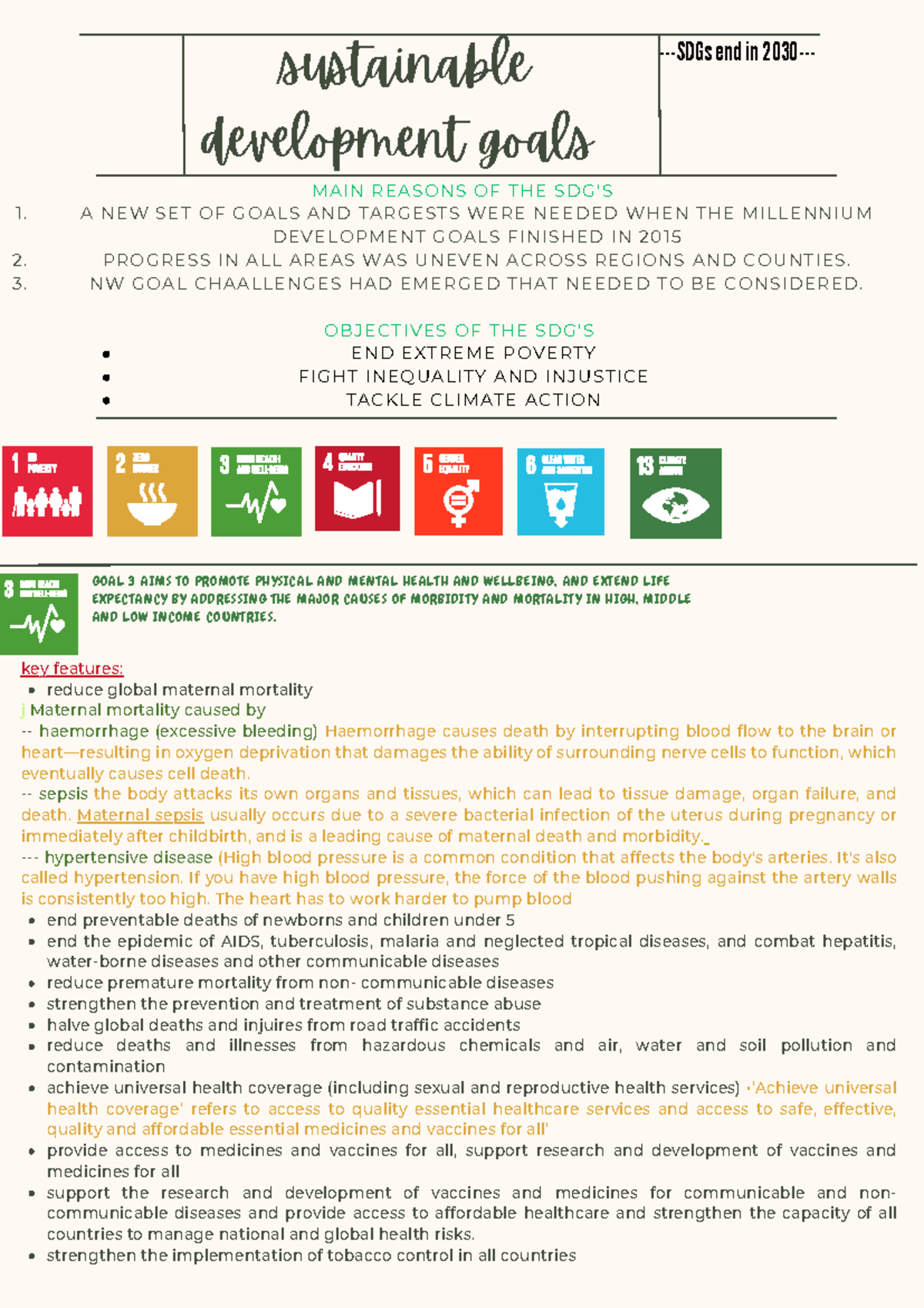 UNIT 4 AOS 2a - Sustainable development goals - sustainable development ...