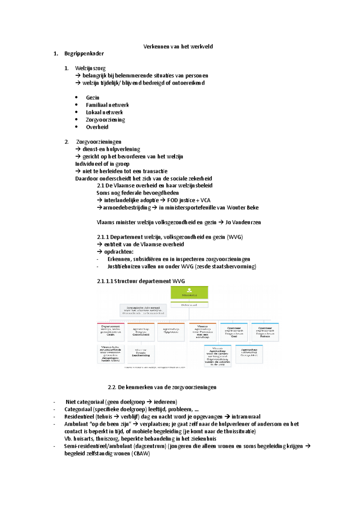 Verkennen van het werkveld.docx samenvatting - Verkennen van het ...