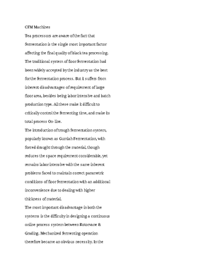 UNIT Operation - This material show how the CTC Tea processing is done ...