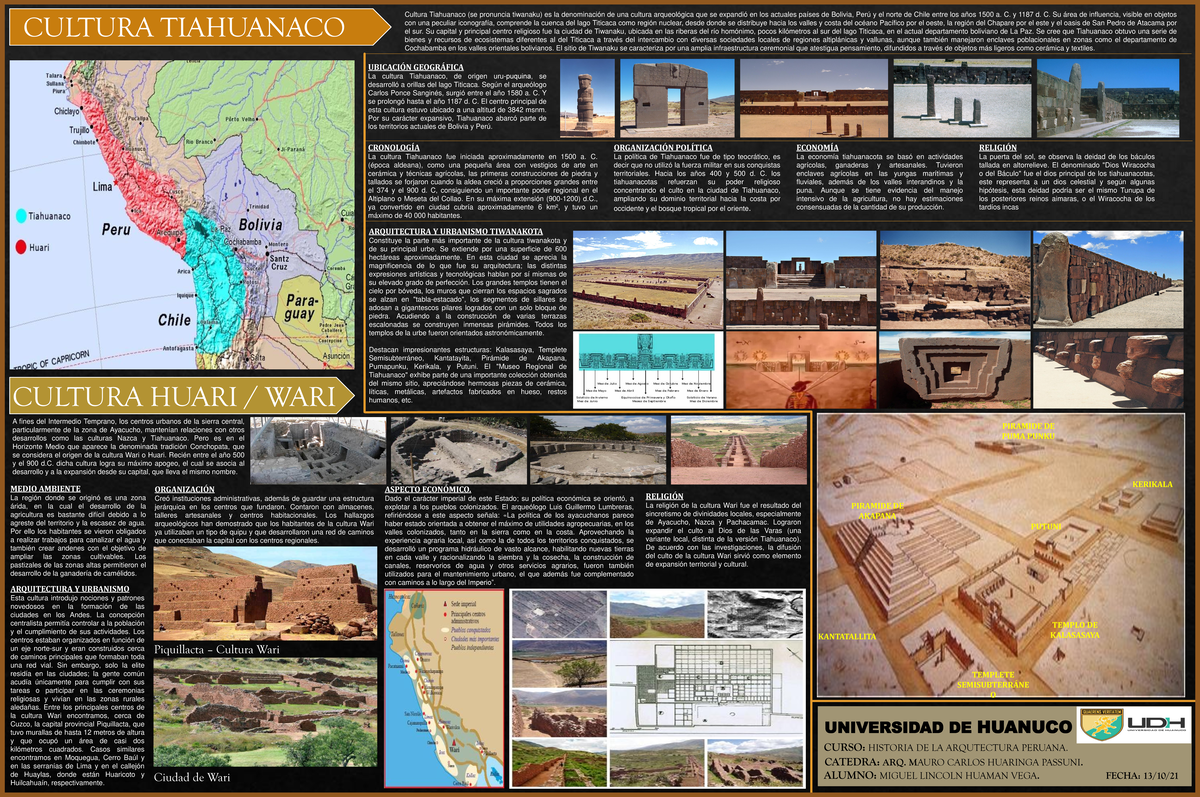 Cultura Tiahuanaco Y Huari - CULTURA TIAHUANACO UBICACIÓN GEOGRÁFICA La ...