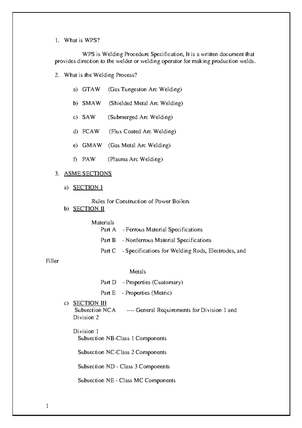 Pdf-interview-questions-for-qaqc-mechanical compress - What is WPS? WPS is Welding Procedure ...
