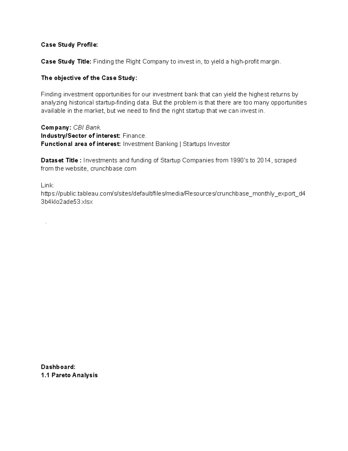 DVT Group#7 - Lab Exercise 3 - Case Study Profile: Case Study Title ...