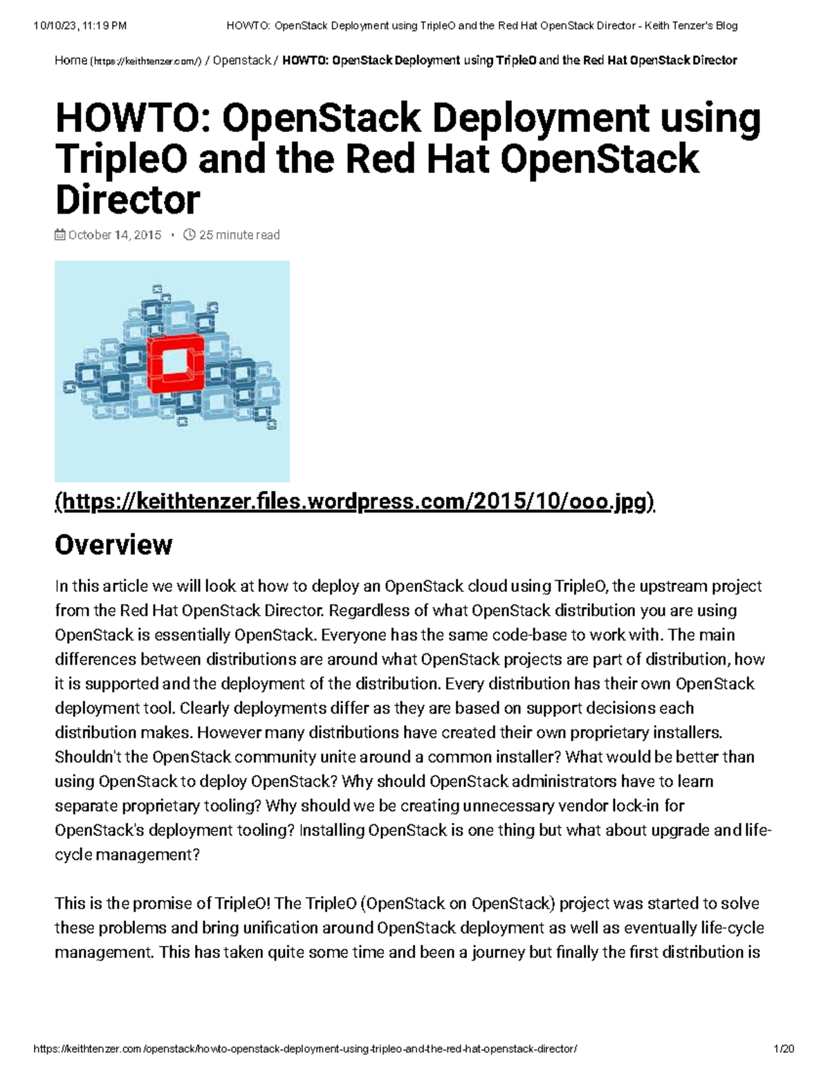 Howto 3 VMs Open Stack Deployment using Triple O and the Red Hat Open ...
