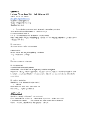 BIOL380 - The professor was John Gaynor. The document contains the ...