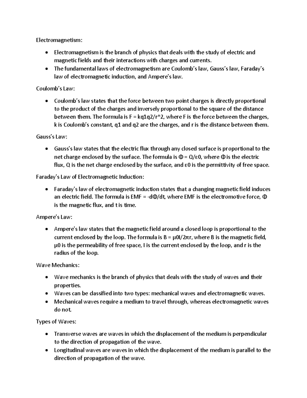 Physics - Electromagnetism: Electromagnetism is the branch of physics ...