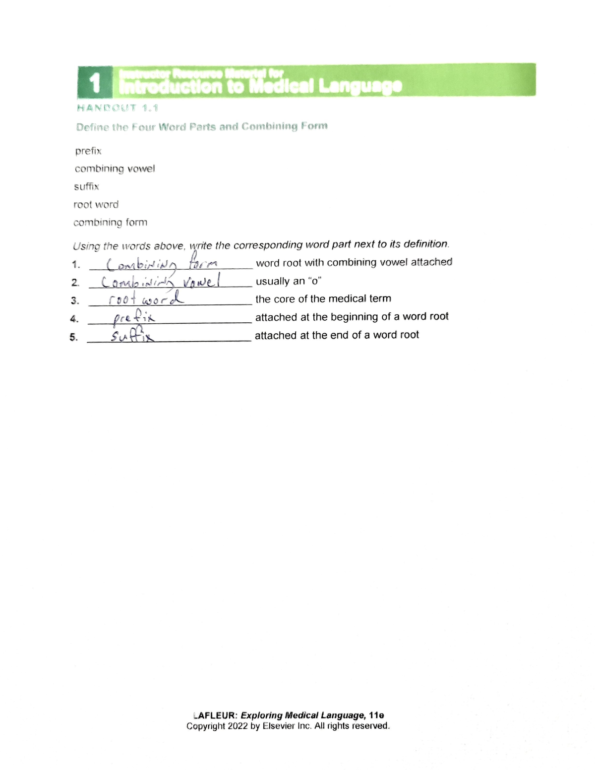 Chapters 1-3 medical terminology - HC 115_01 - Studocu