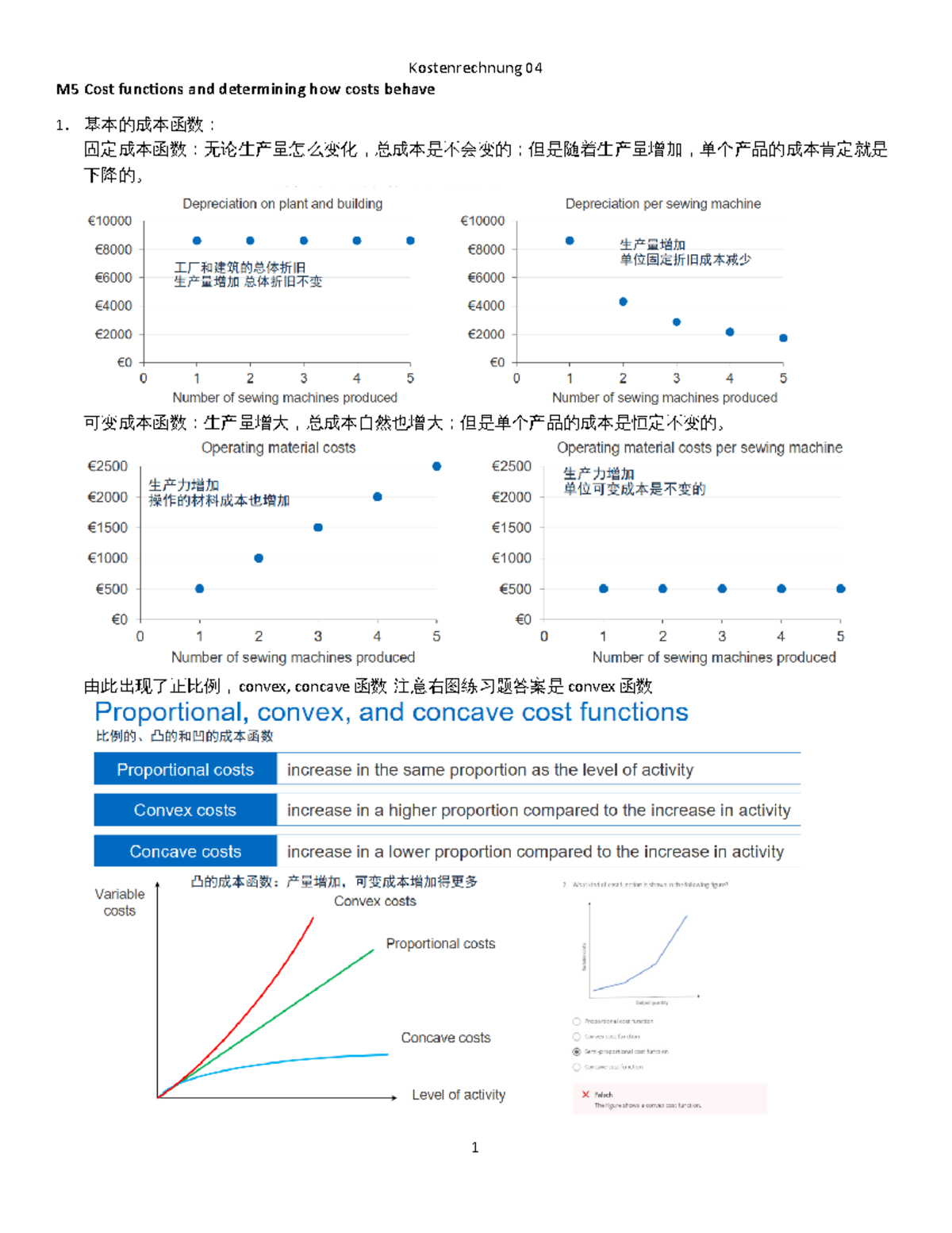 Review 04 - Module 04 - M5 Cost func琀椀ons and determining how costs ...