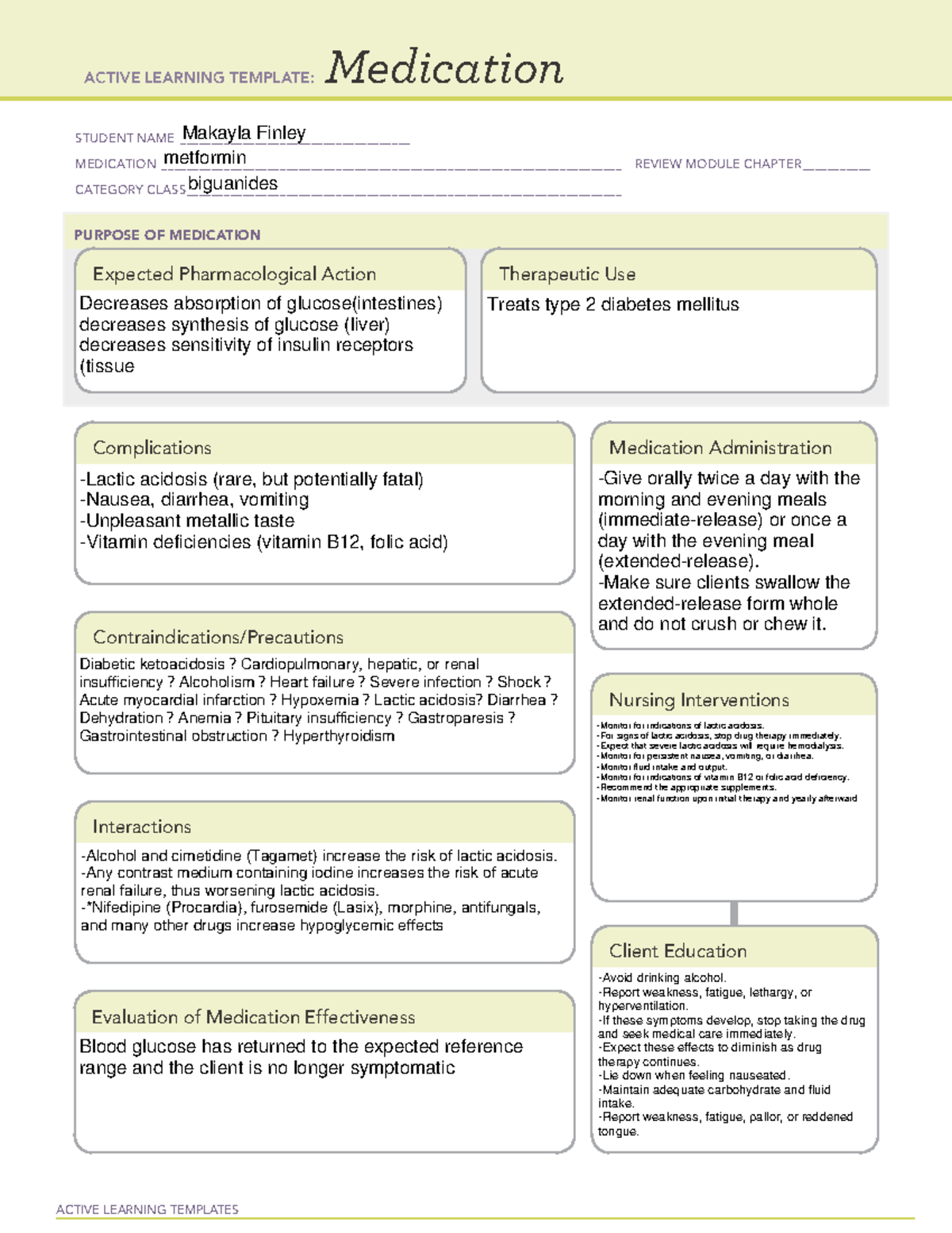 Blank Medication ALT biguanides - metformin - ACTIVE LEARNING TEMPLATES ...
