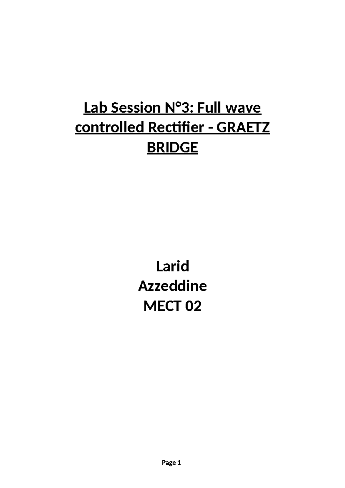 Lab Session N°3 - A Full Wave Controlled Rectifier using the Graetz ...