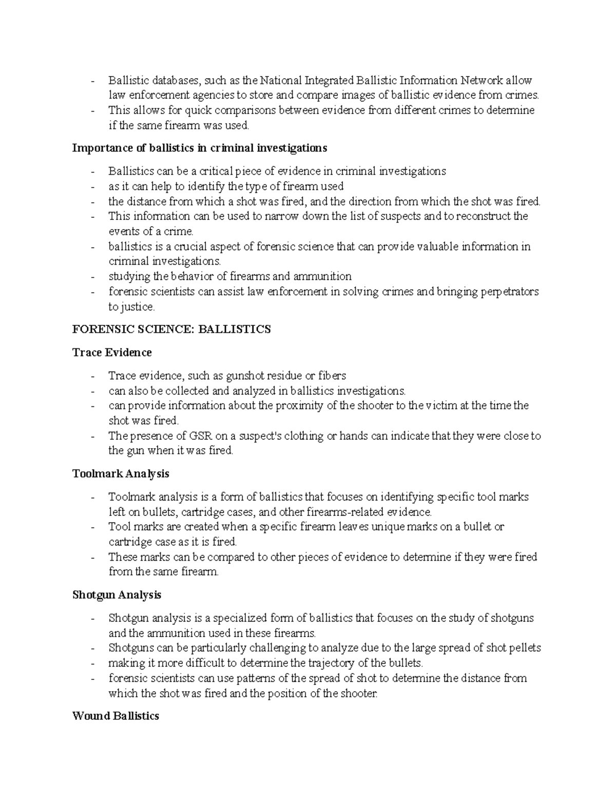 Forensic Notes 2 ECC - General chemical techniques used in criminal ...