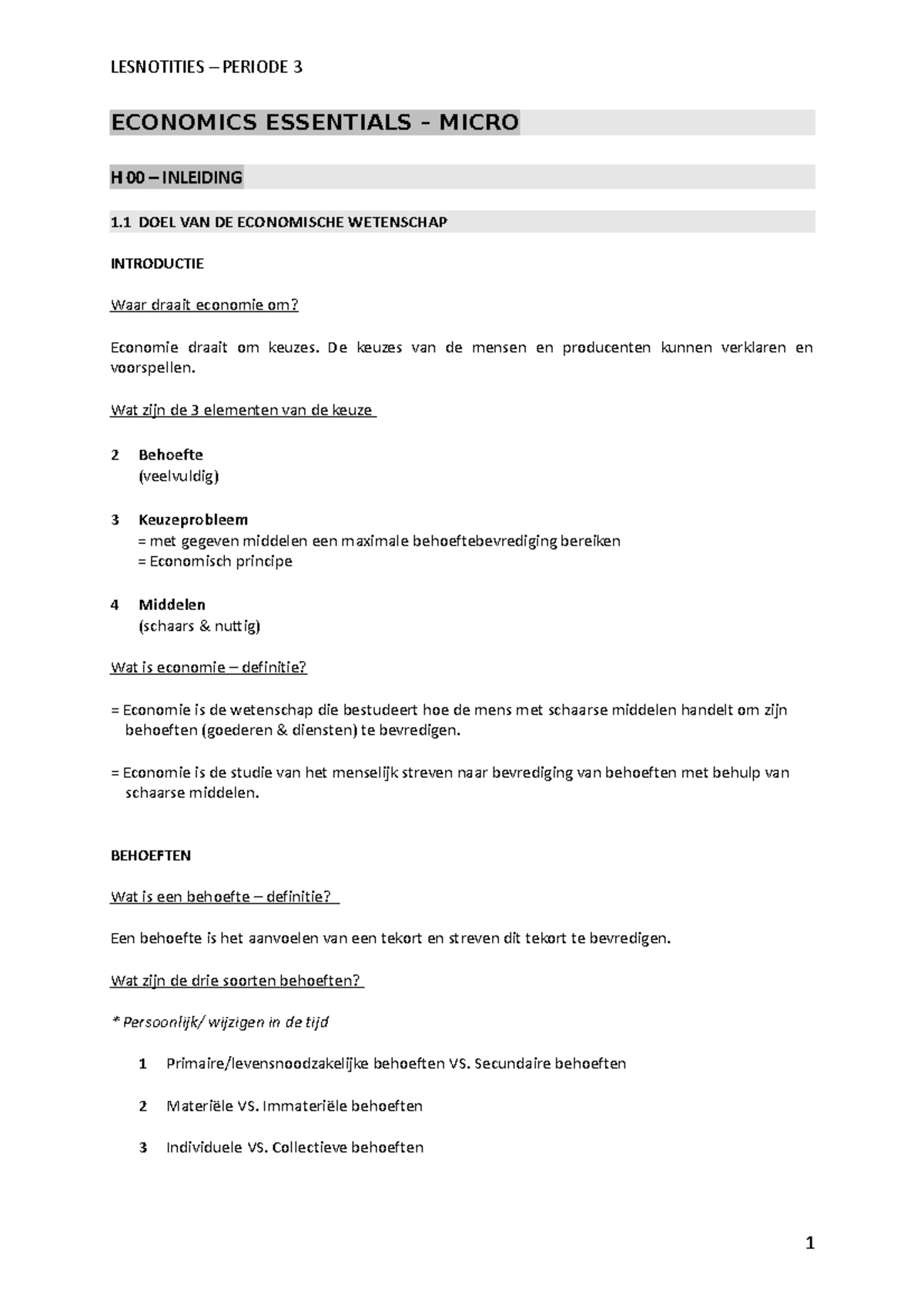 1. Economics Essential - Micro - ECONOMICS ESSENTIALS – MICRO H 00 ...