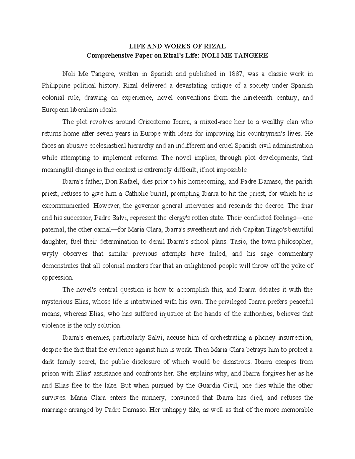 LIFE AND Works OF Rizal UNIT 6 - LIFE AND WORKS OF RIZAL Comprehensive ...