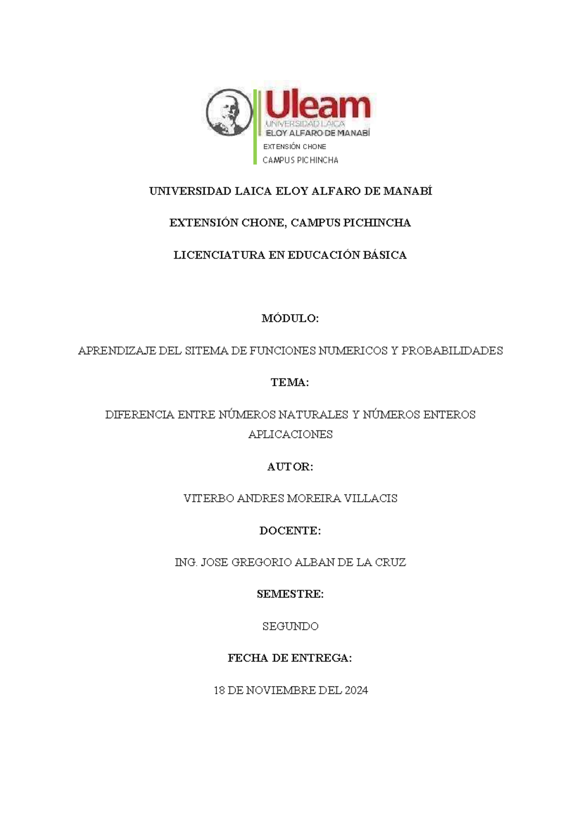 CAE1 merged - Hola, esta es la tarea - UNIVERSIDAD LAICA ELOY ALFARO DE ...