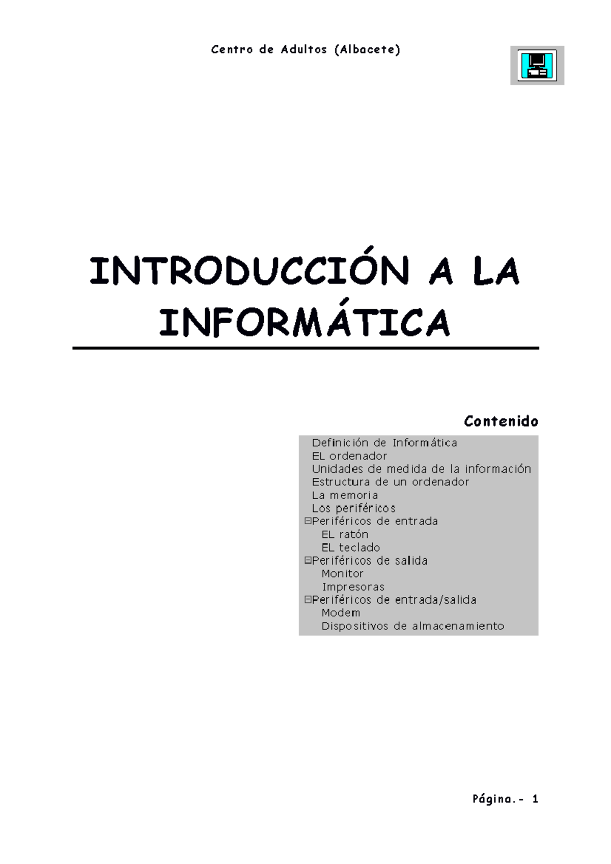 Manual de Microsoft Word - Centro de Adultos (Albacet e) INTRODUCCIÓN A ...