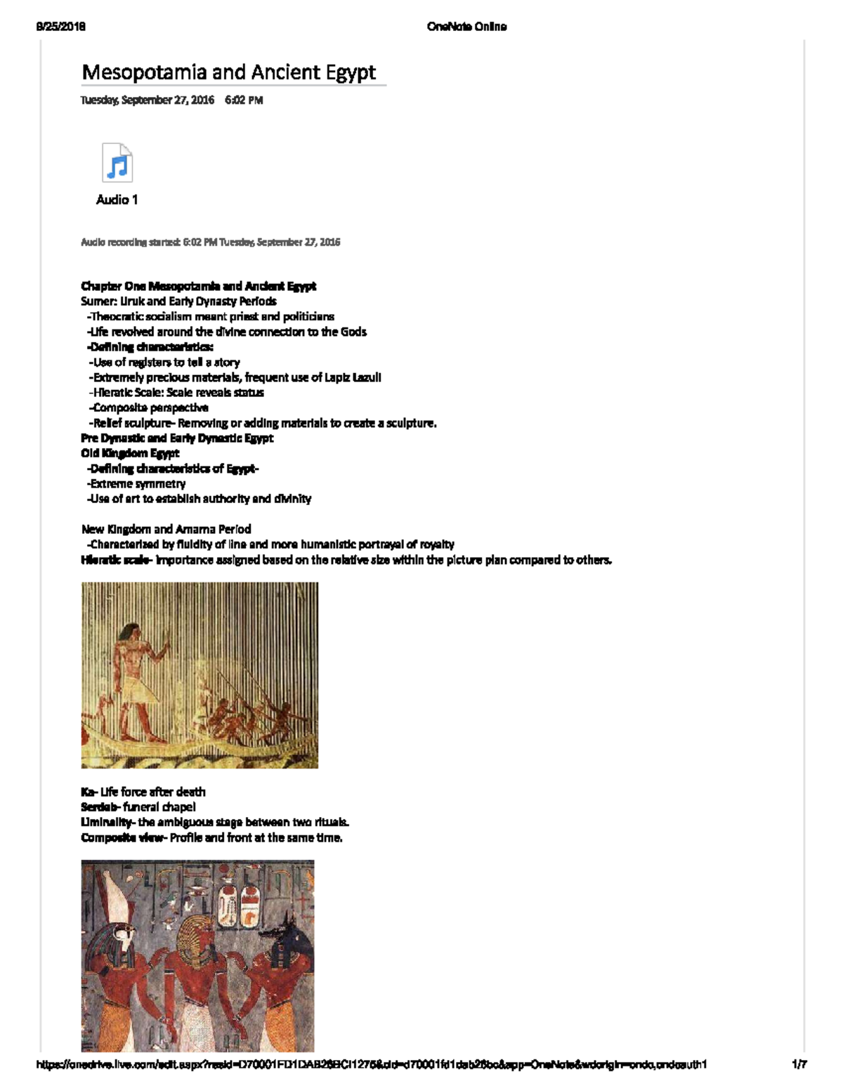Mesopotamia and Ancient Egypt - 9/25/2018 OneNote Online Mesopotamia ...