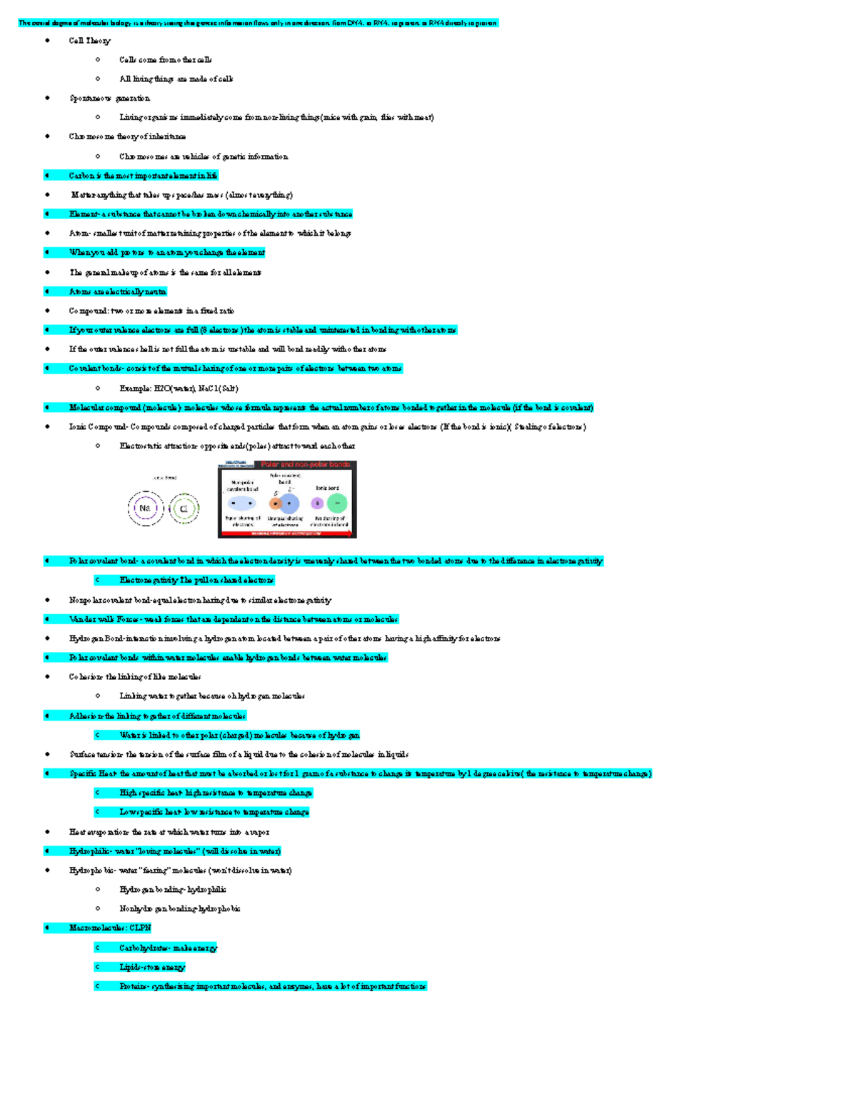 Study Guide - The central dogma of molecular biology is a theory ...