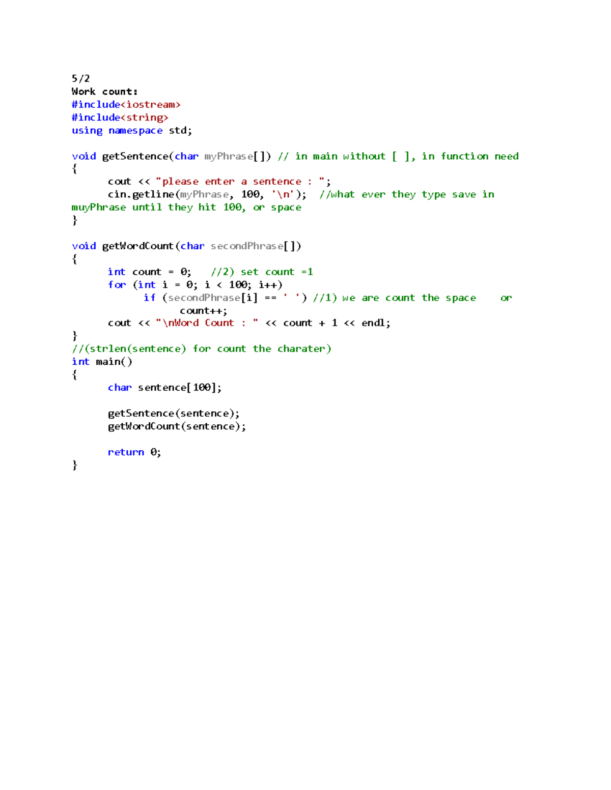 050217-051117 class{ 2D Array} - 5/ Work count: #include #include using namespace std; void ...