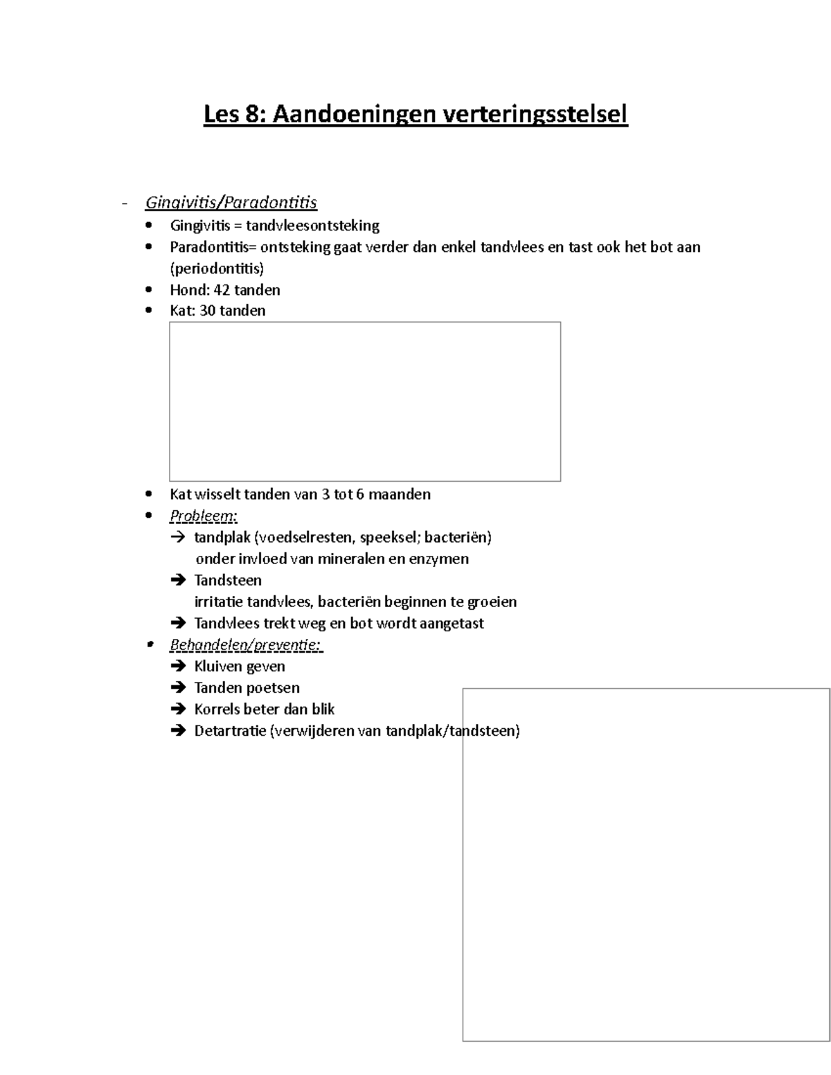 Les 8 aandoeningen verteringsstelsel - Les 8: Aandoeningen ...