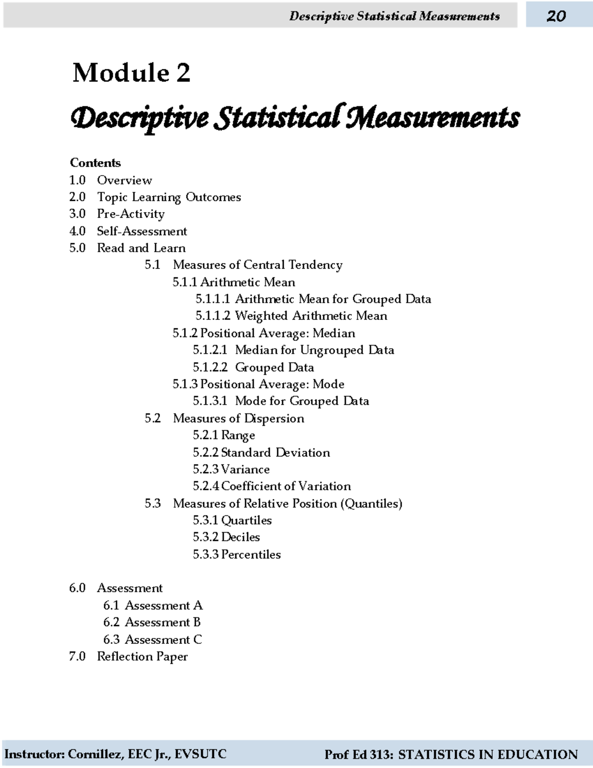 Module-3 Descriptive- Statistical- Measurements - 20 Descriptive ...
