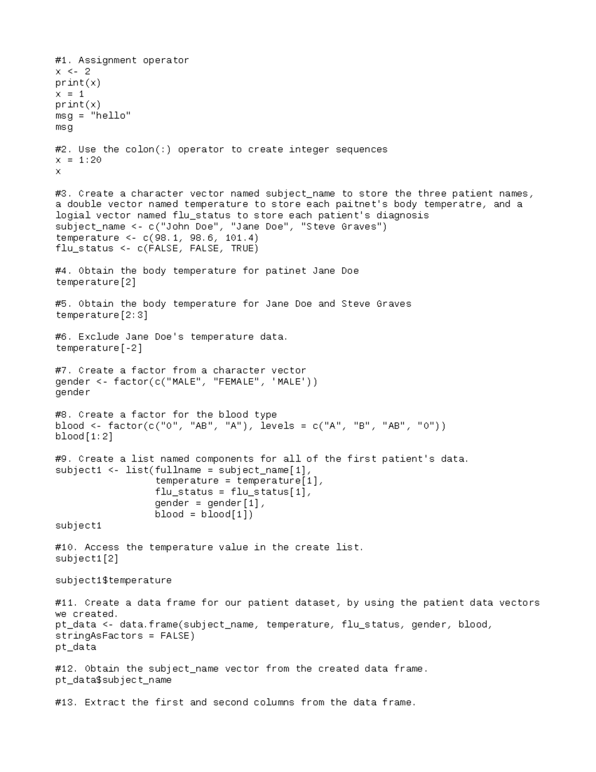 Lab1 - Lab 1 - #1. Assignment operator x