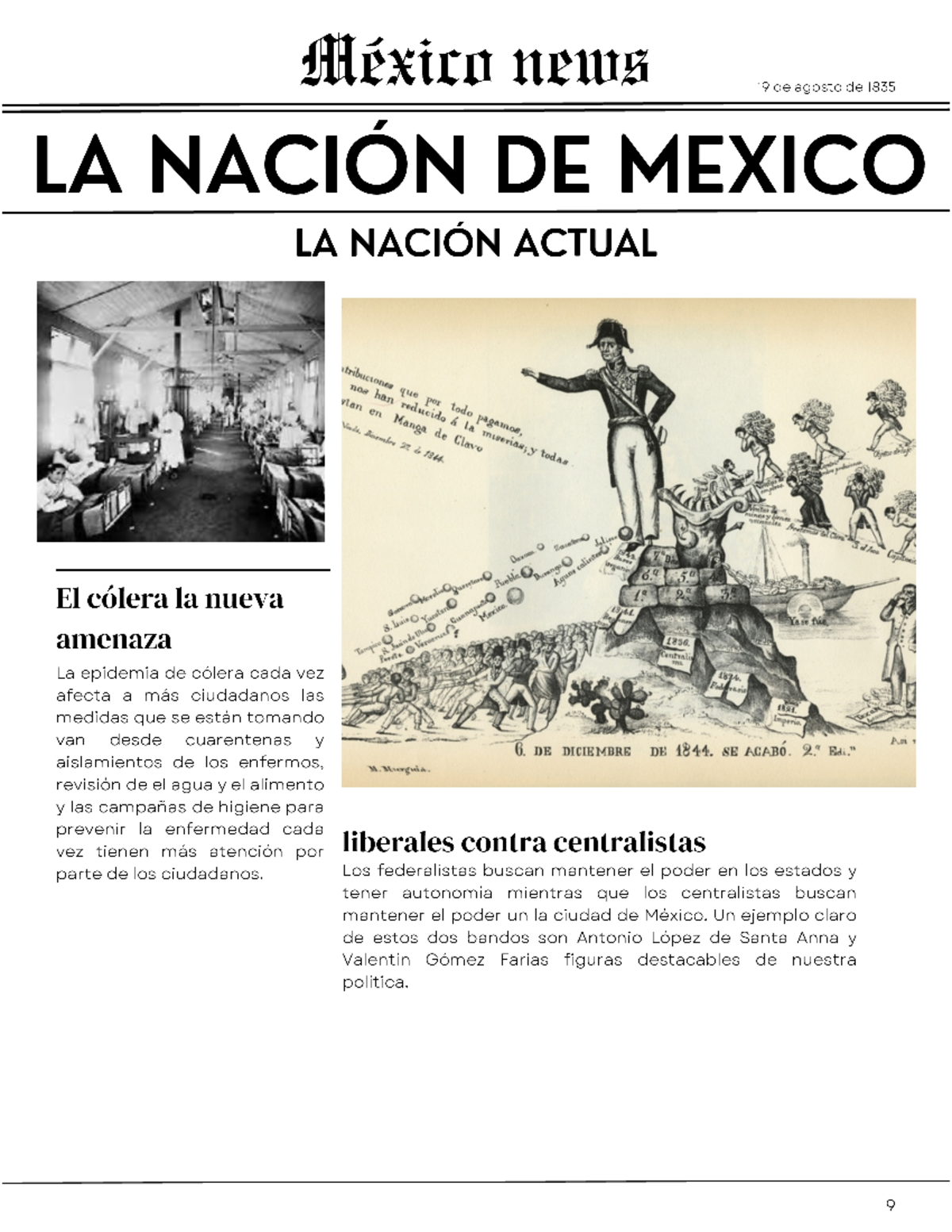 Periódico historia - periodico - México news 19 de agosto de 1835 LA ...