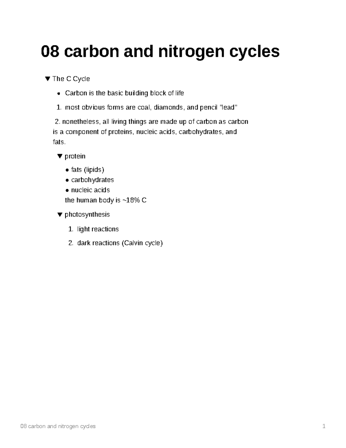 Carbon and Nitrogen Cycles - 08 carbon and nitrogen cycles 1 08 carbon ...