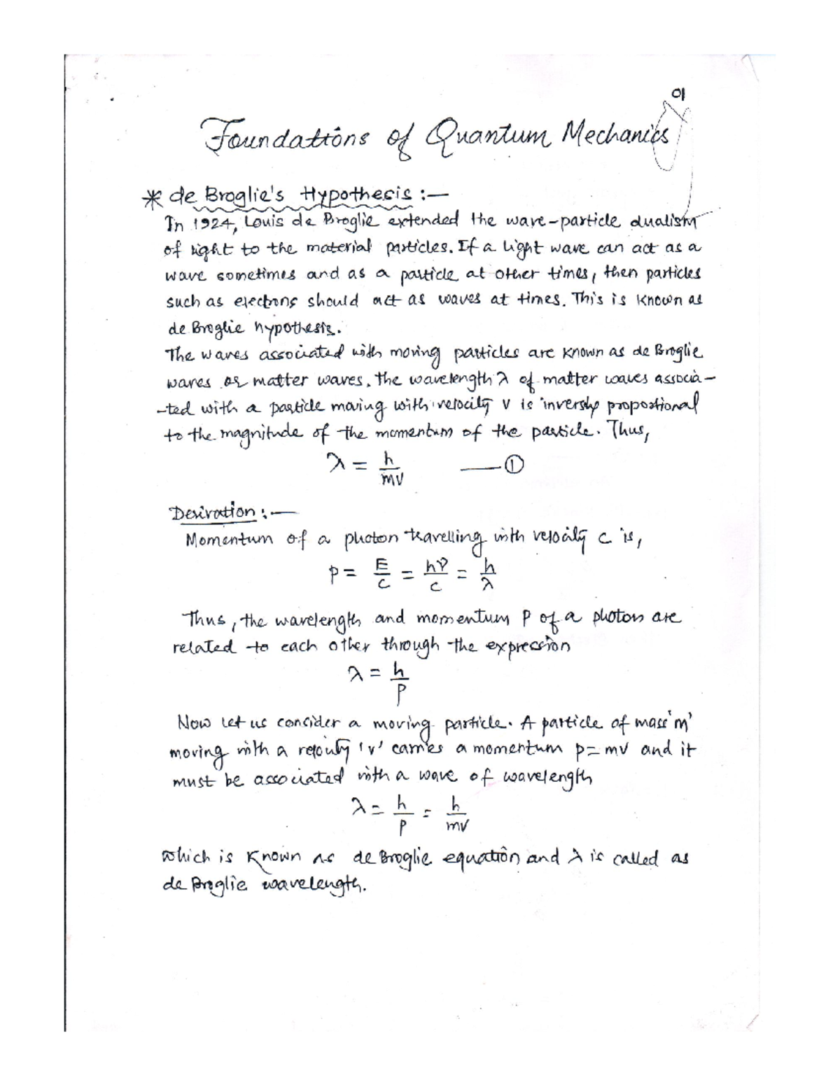 M1 Quantum Mechanics Notes - General Engineering To Cover Physics ...