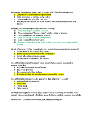 Scientific inquiry notes and it is very complete. It follow the ...