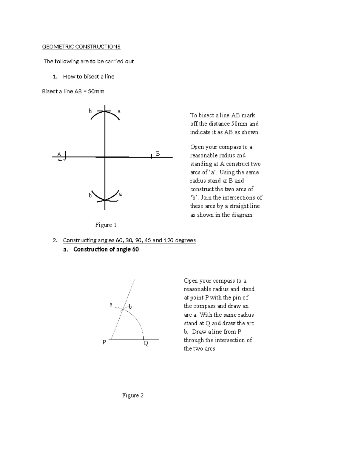 Lesson 2 - Ellipses - GEOMETRIC CONSTRUCTIONS The following are to be ...