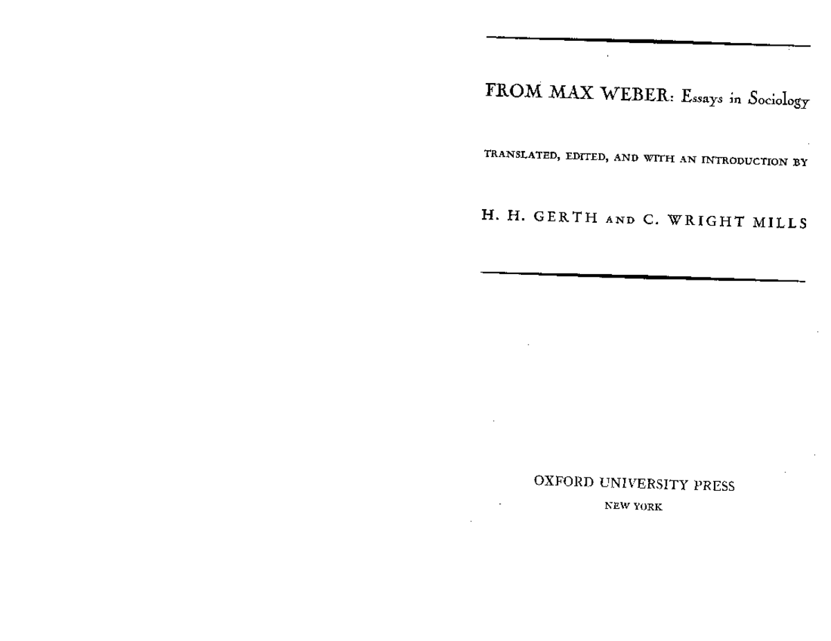 Weber science as a vocation - SO100 - Studocu