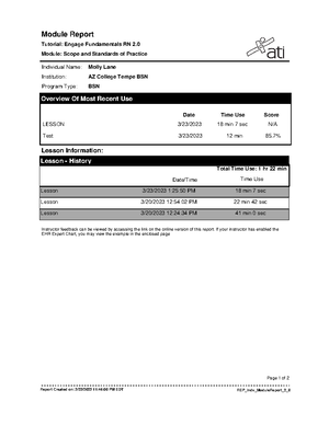 HCR 240 Module 3 Learning Guide - MODULE REFLECTION – In the box below ...