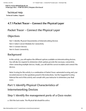 2.9.1 Packet Tracer - Basic Switch and End Device Configuration - CCNA v7 Exam Answers CCNA 1 ...