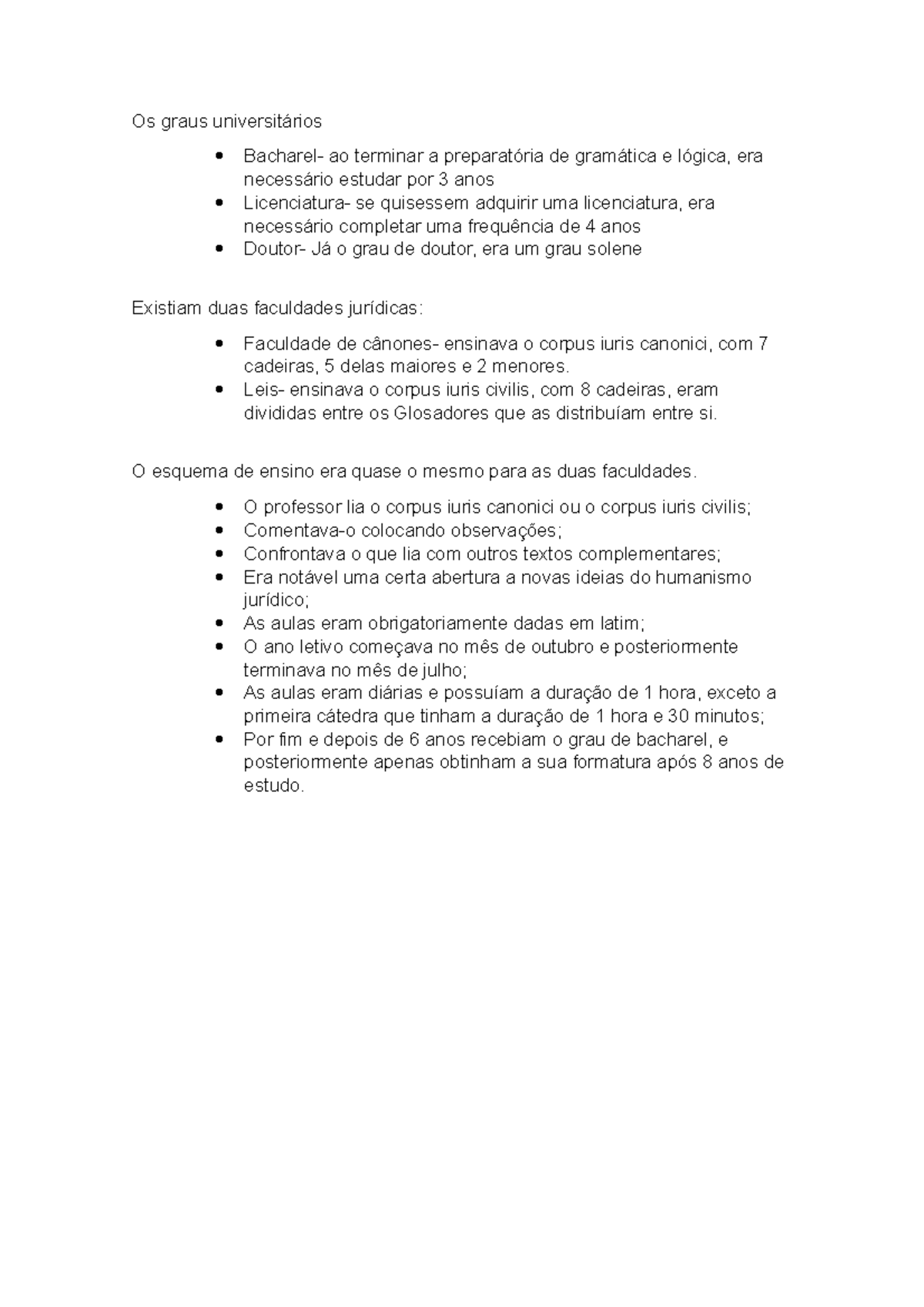 Os graus universitários - Os graus universitários Bacharel- ao terminar ...