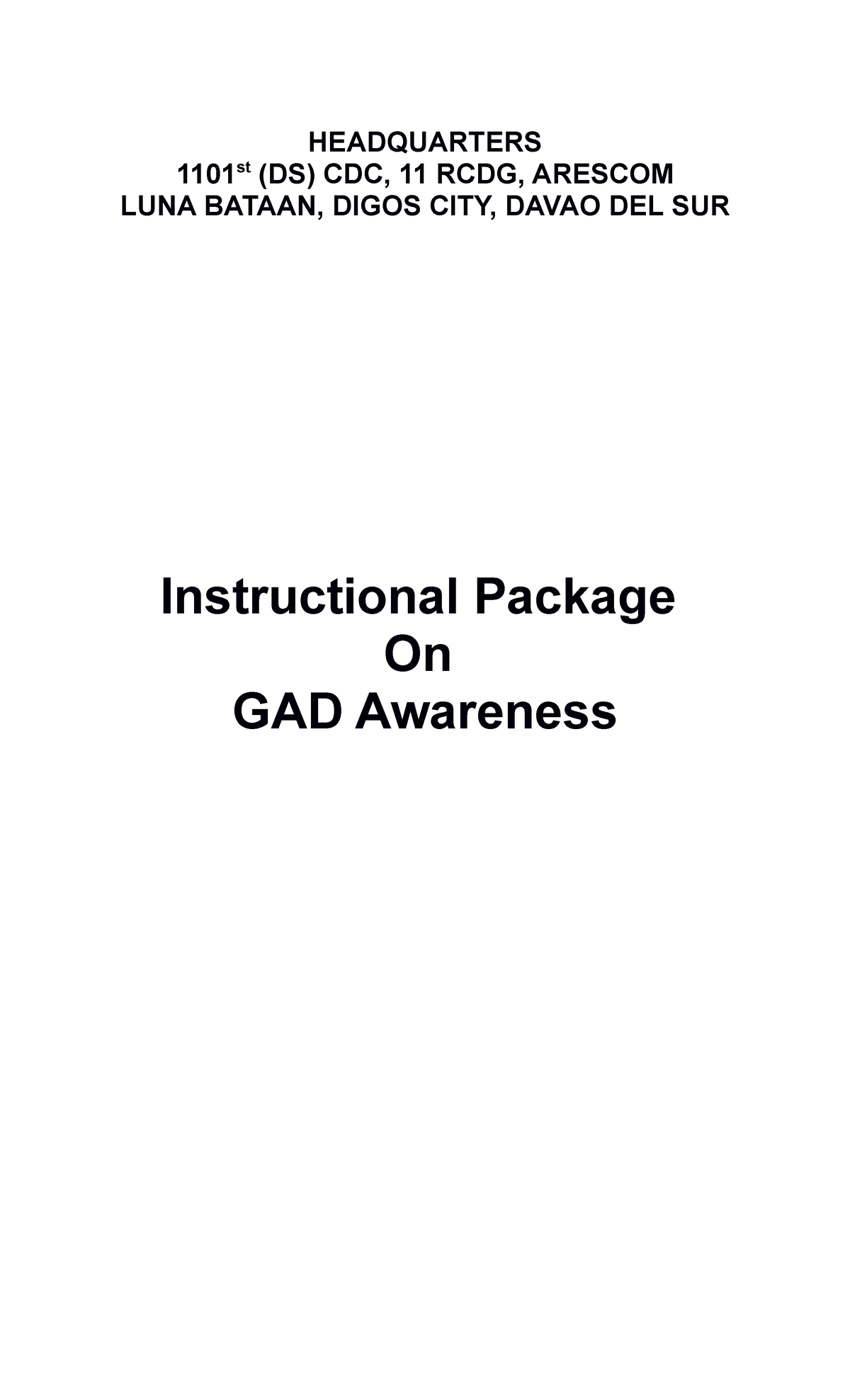 Instructional-Package-fix - HEADQUARTERS 1101 st (DS) CDC, 11 RCDG ...