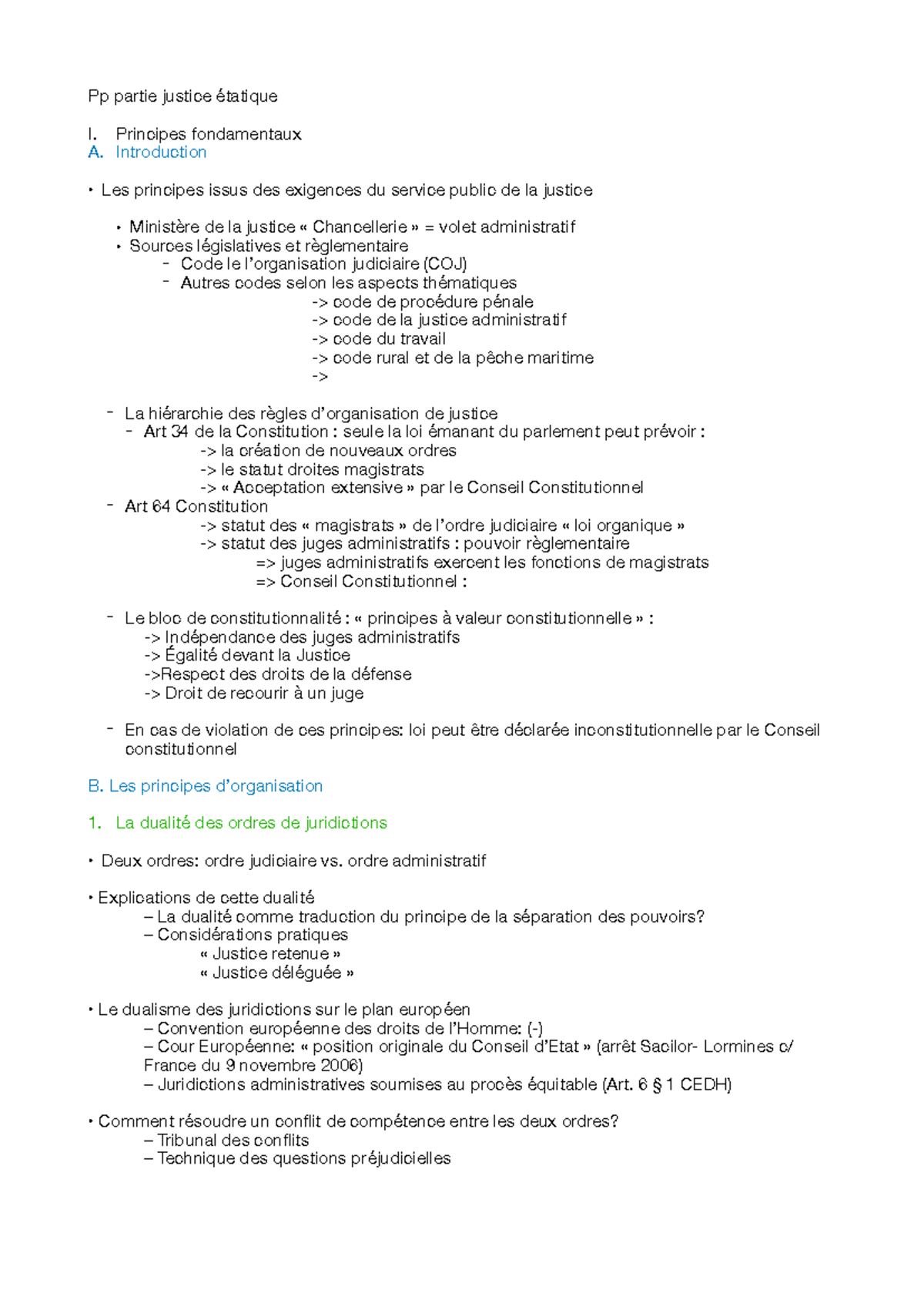Institutions judiciaires Strasbourg JB - Pp partie justice étatique I ...