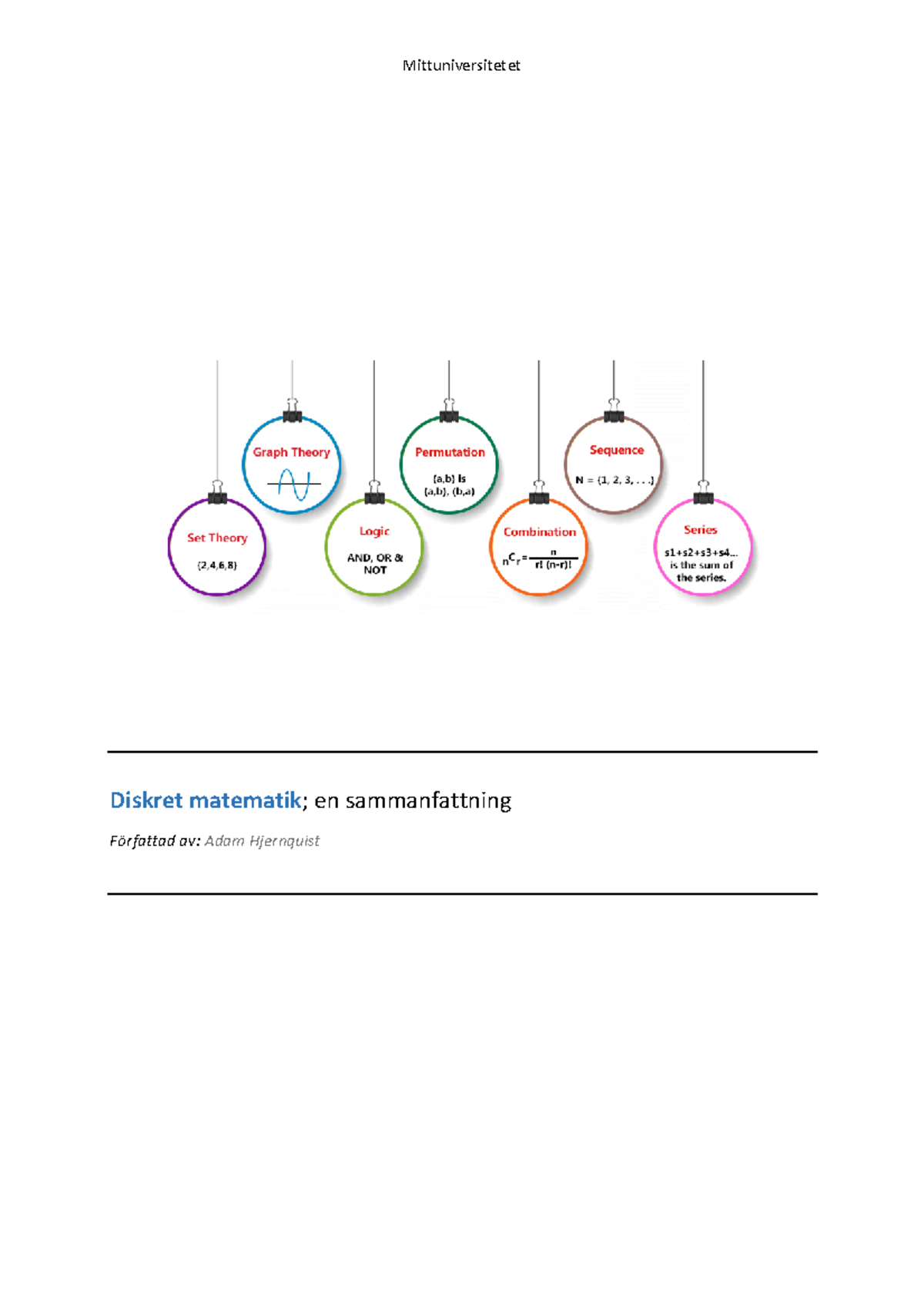 Diskret Matematik - Summaries of the entire course in discrete ...