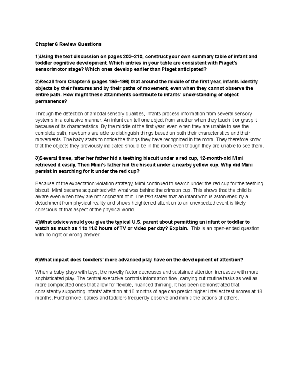 Chapter 6 Review Questions - Chapter 6 Review Questions 1)Using the ...