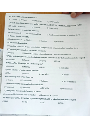 SFH(Question bank) - SFH(Question bank) - Scientific Foundations for ...