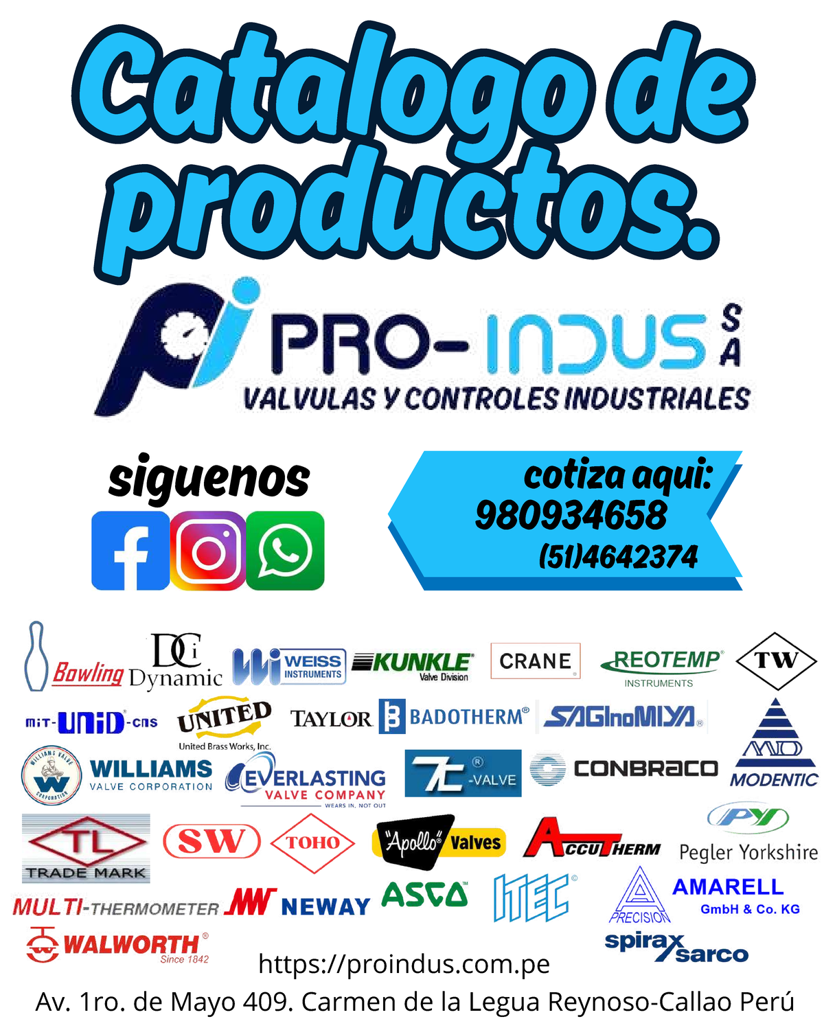 2024 Catalogo de productos, Pro Indus.pdf valvulas - siguenos cotiza aqui: 980934658 (51 ...