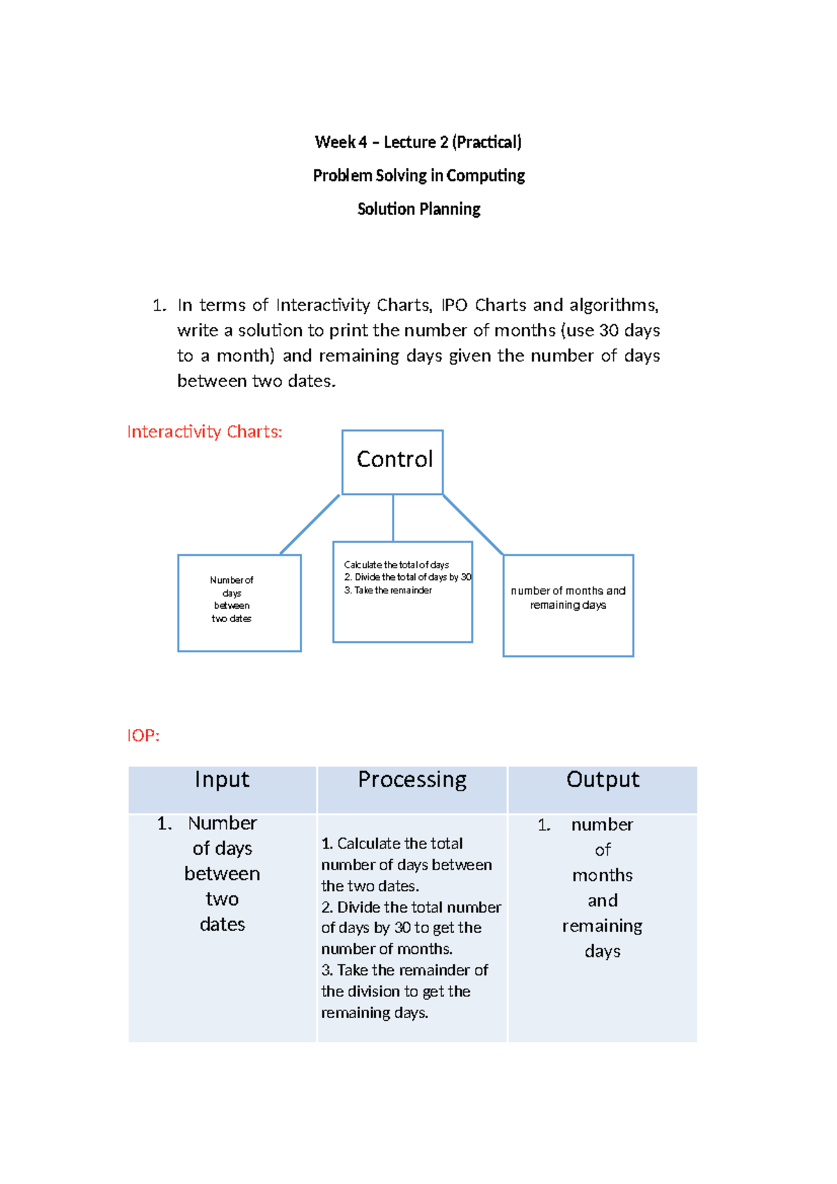 Unit 4.2 Th - SDC - Week 4 – Lecture 2 (Prac 0 cal) Problem Solving in ...