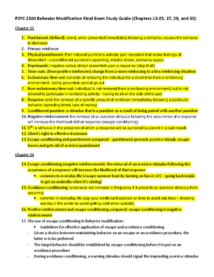 Behavior Mod ch 1 - Notes from Mod 1 - Behavior: The way you react to a ...