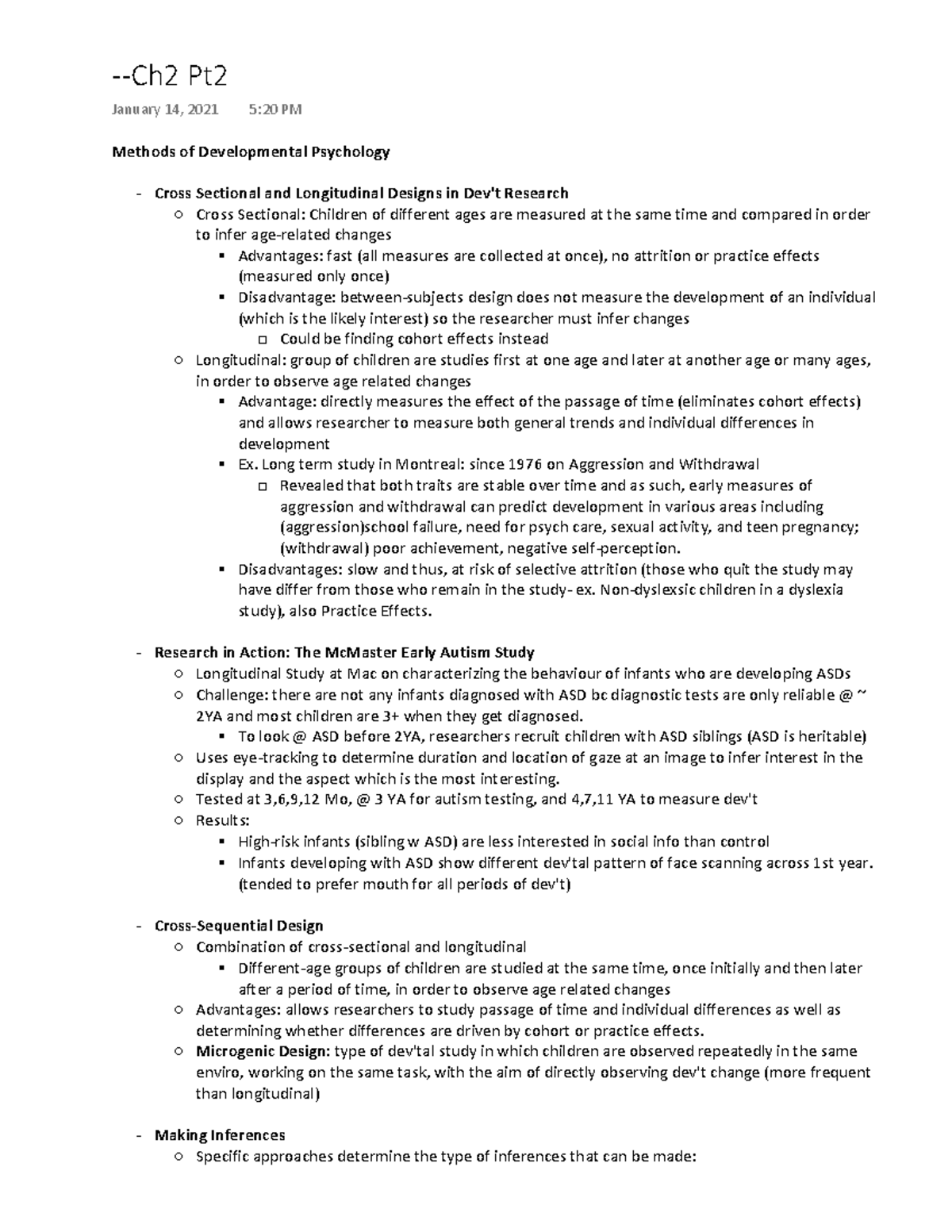 Chapter 2 part 2 reading textbook - DĞƚŚŽĚƐ ŽĨ ĞǀĞůŽƉŵĞŶƚĂů ...