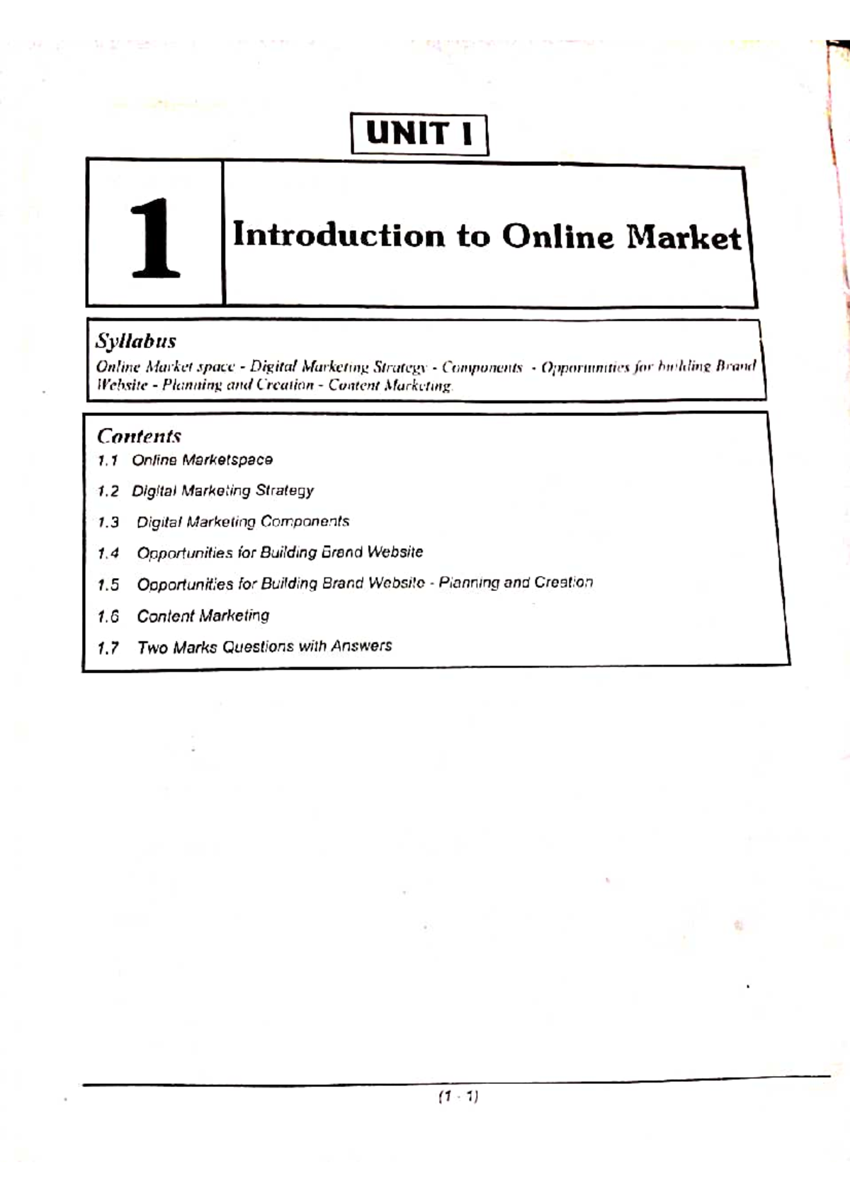 DM unit 1 - Digital Marketing - Studocu