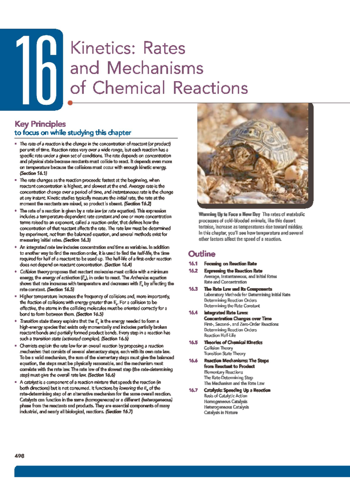 Chapter Kinetics Silberberg 2022 - 16 Kinetics: Rates and Mechanisms of ...