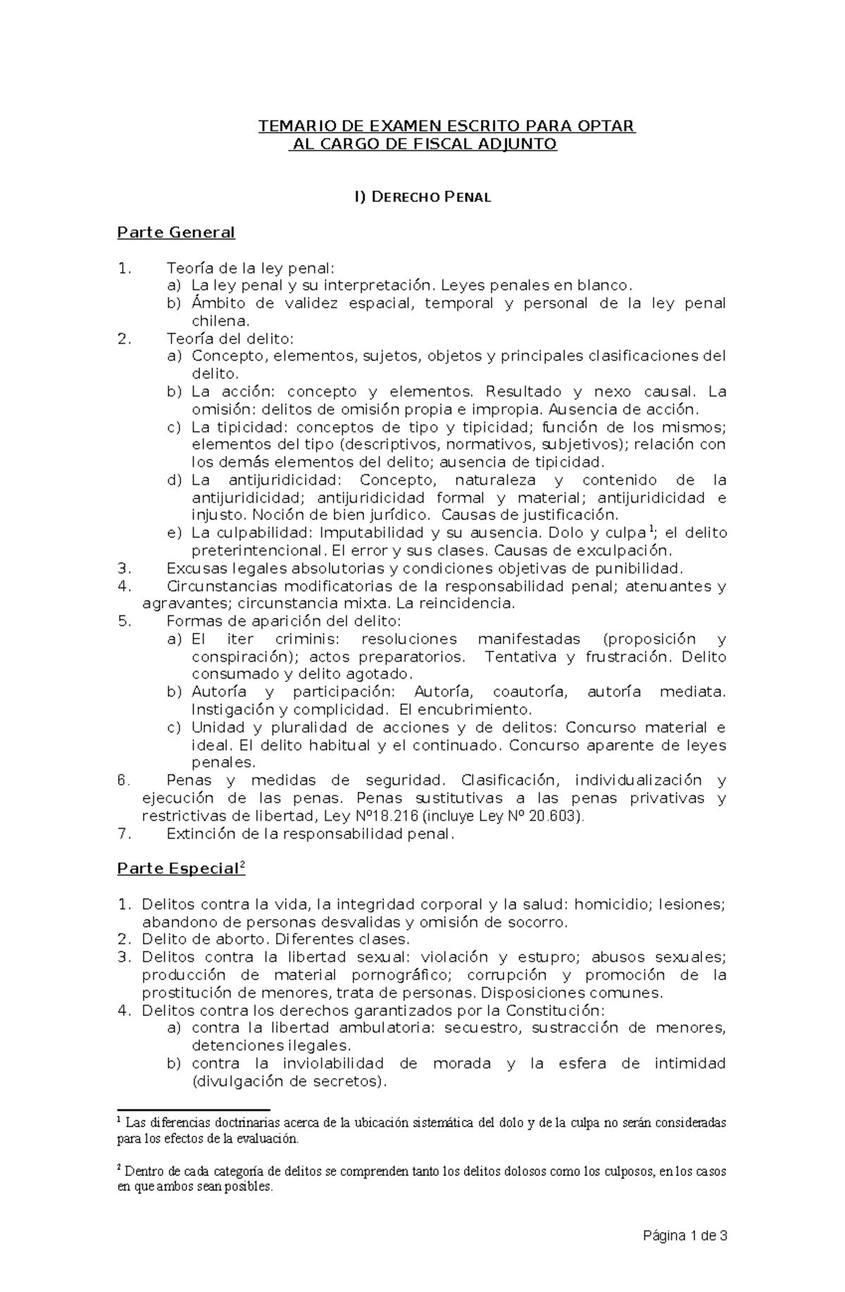 Temario Prueba Fiscales 2 Concurso 2016 - TEMARIO DE EXAMEN ESCRITO PARA OPTAR AL CARGO DE ...