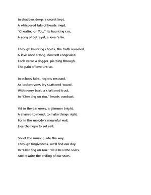 The exit - a short poem - Through parted ways and closing doors, A song ...